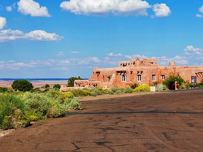 Adobe sweet adobe! This sun-baked beauty looks like it was baked right out of the desert. Talk about earth-friendly architecture!