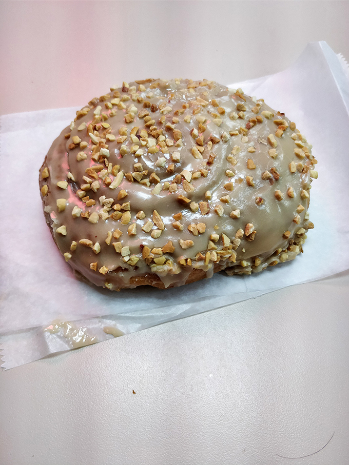 Cinnamon swirls of joy. This roll is big enough to hug, but you'll want to eat it instead.