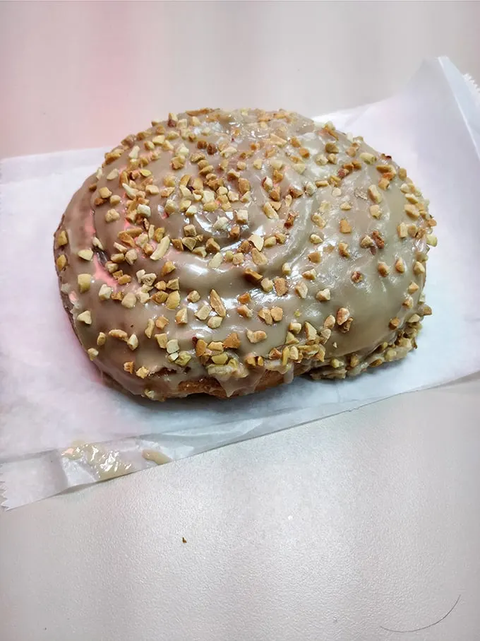 Cinnamon swirls of joy. This roll is big enough to hug, but you'll want to eat it instead.