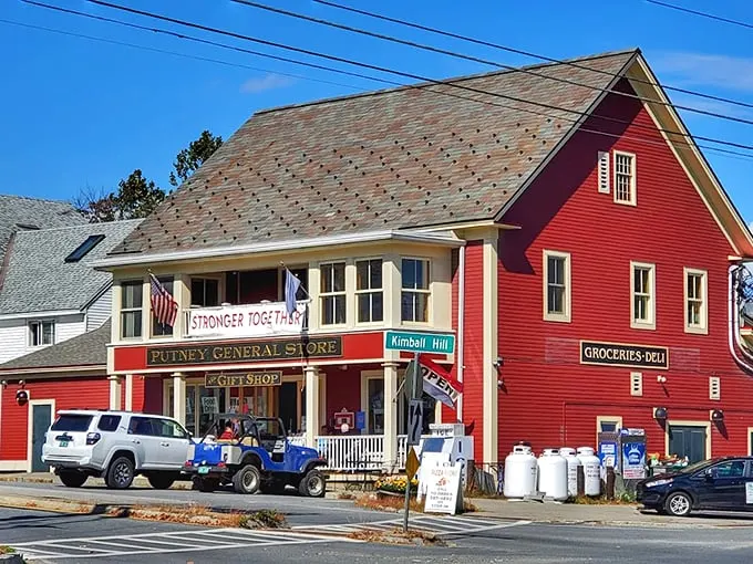 A slice of Americana with a side of charm. This exterior view is like Norman Rockwell painting come to life, but with better sandwiches inside.