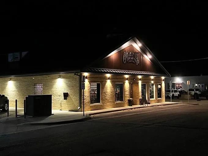 As night falls, Obscurity Brewing becomes a beacon of good times. It's like a lighthouse, but instead of ships, it guides hungry souls to BBQ bliss.