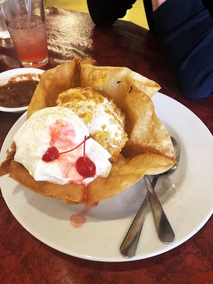The grand finale! This dessert is like a hug for your taste buds – warm, comforting, and gone too soon.