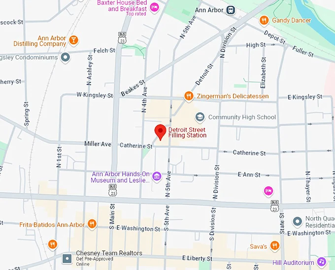 16. Detroit Street Filling Station map