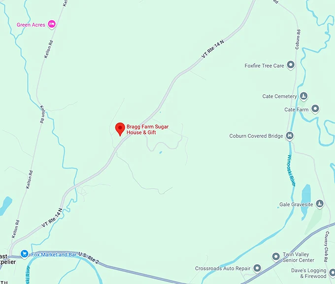 16. bragg farm sugar house & gift map