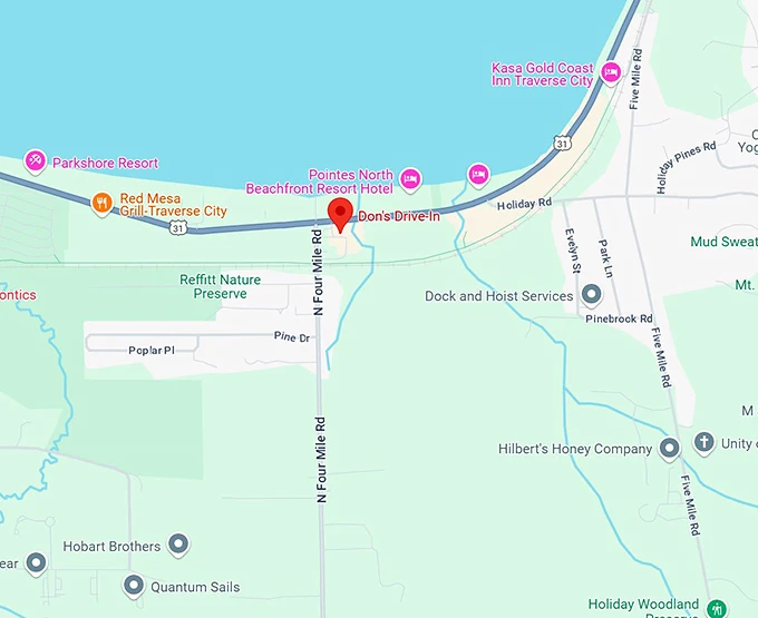 16. don's drive in map