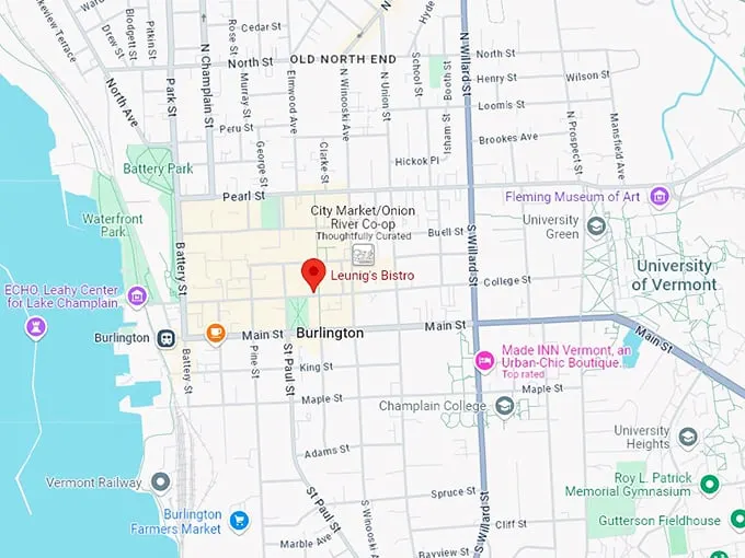 16. leunig's bistro map