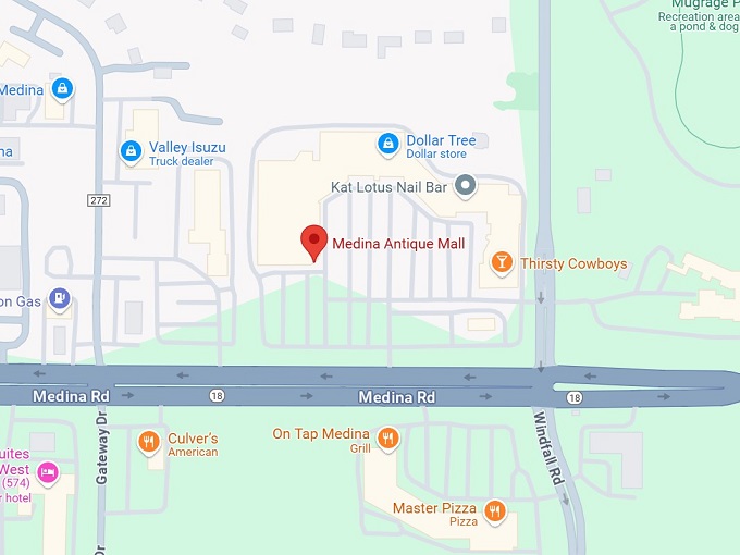 16. medina antique mall map