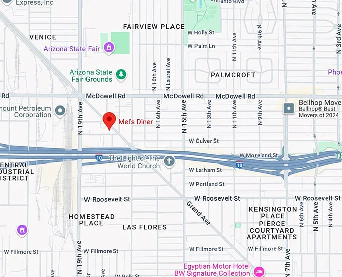 16. mel's diner map