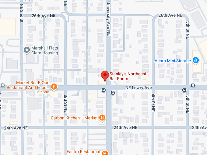 16. stanley's northeast bar room map