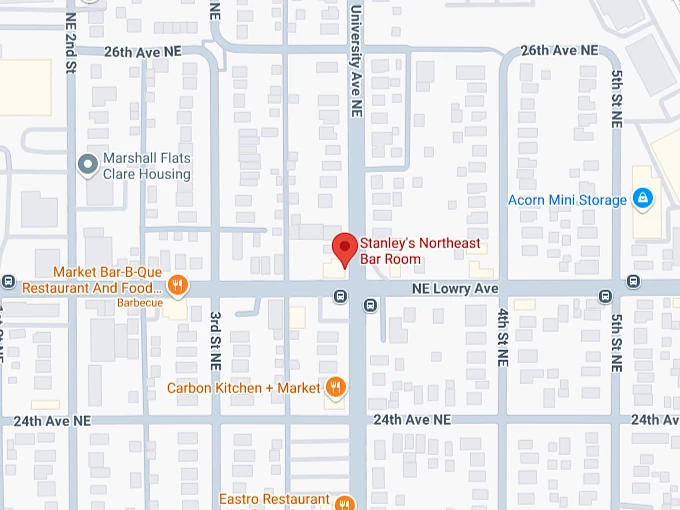 16. stanley's northeast bar room map