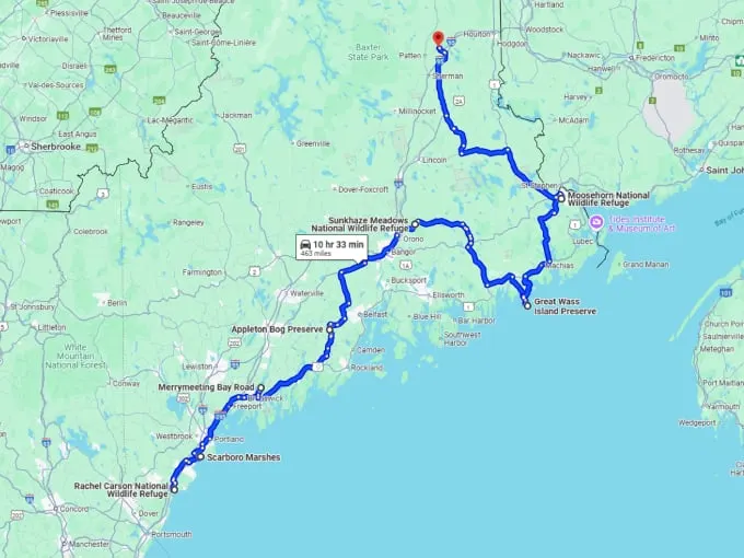 17 nature road trip maine map