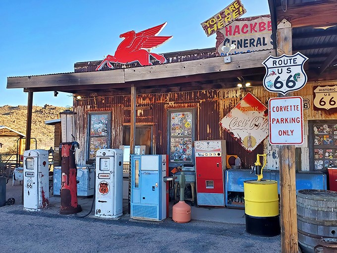 Roadside Americana at its finest! Pull over for a pit stop that's more "American Pickers" than pit crew.