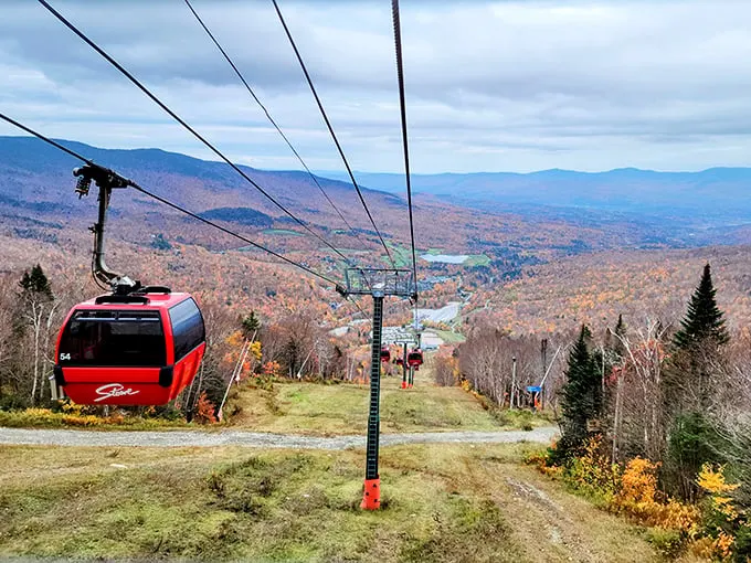 Riding Stowe's gondola feels like you're in a James Bond movie, minus the villains. Just you and Mother Nature's blockbuster views.