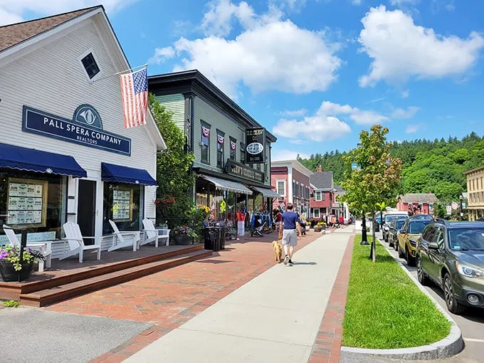 Main Street charm meets outdoor adventure. Stowe's quaint shops beckon like a siren song to your wallet.