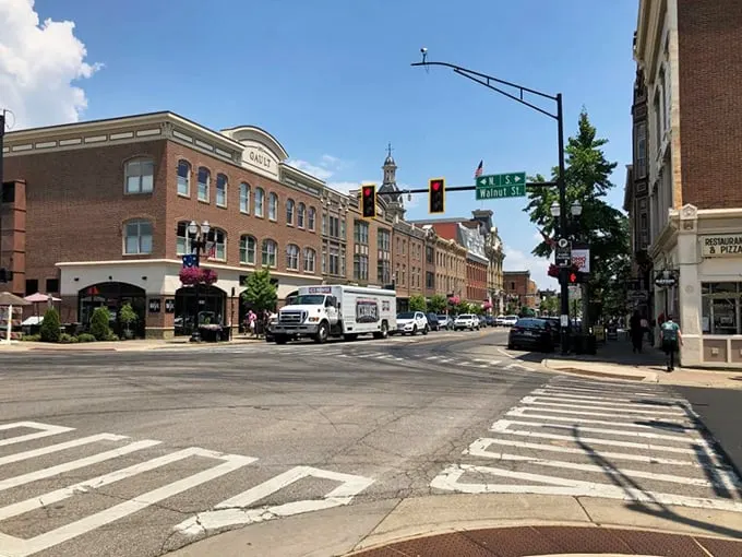 College of Wooster campus: Ivy League aspirations with Midwest charm. Stately buildings and lush greenery make higher education look like a walk in the park.