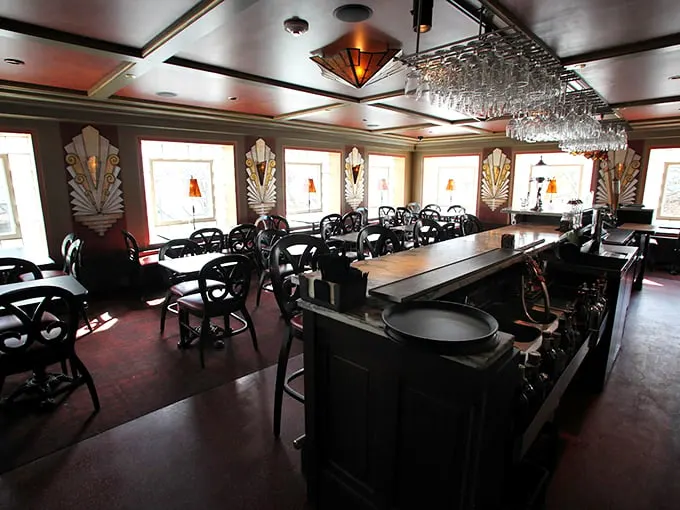 Step into a time machine disguised as a bistro. Art deco meets cozy charm in this dining room that whispers, "Stay awhile."