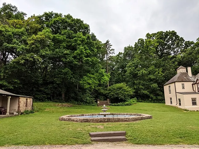 A splash of serenity amidst the greenery. This fountain isn't just for wishes—it's for washing away your worries, medieval-style.