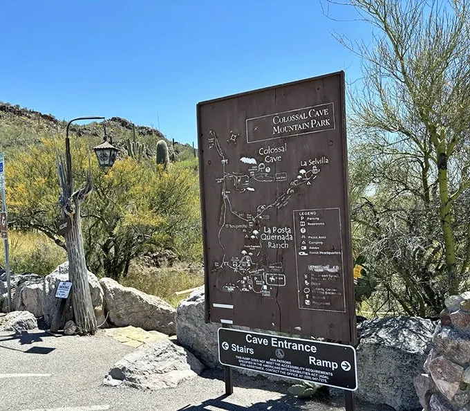 "You are here" – at the gateway to adventure! This sign is like a treasure map for grown-ups, minus the "X marks the spot."