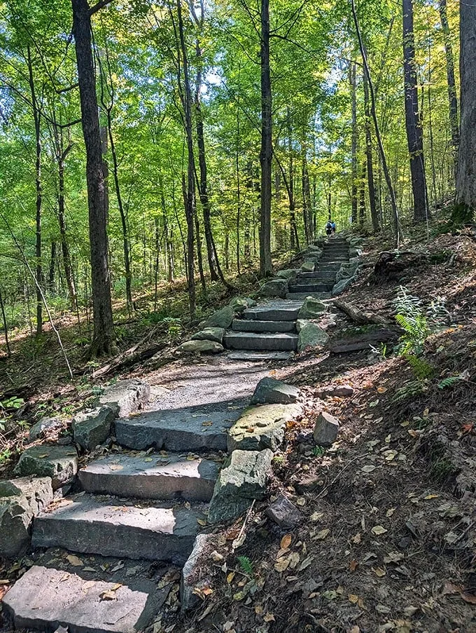 Stairway to heaven or nature's StairMaster? Either way, these steps lead to views that'll make your heart skip a beat.