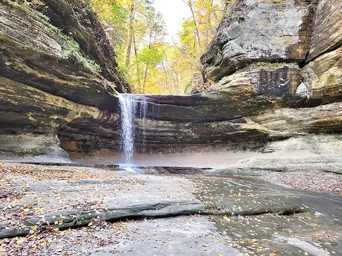 A waterfall that puts your garden fountain to shame. Prepare for a misty embrace that'll leave you feeling like you've stepped into a shampoo commercial.