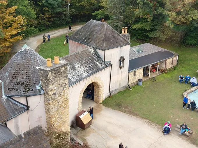 Birds-eye view of bygone days. From up here, you can almost hear the echoes of jousting tournaments and minstrel melodies.