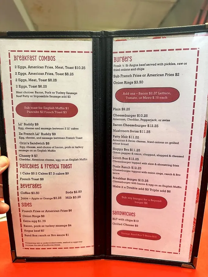 This menu's a roadmap to comfort food paradise. Warning: Choosing just one item may cause decision paralysis!