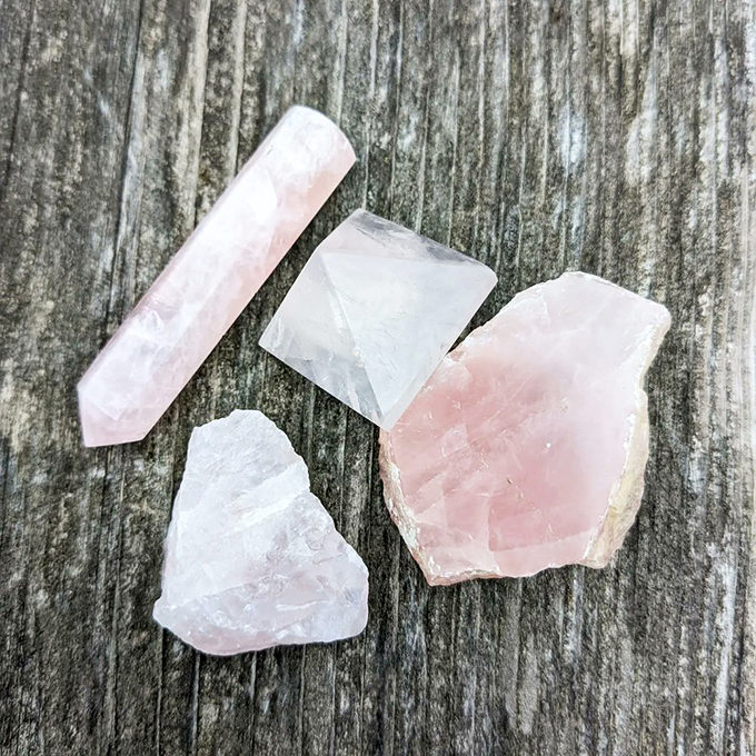 Pretty in pink! These rose quartz beauties are softer than a kitten's belly and twice as soothing.