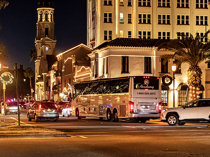 Move over, Hollywood Boulevard! St. Augustine's streets are stealing the spotlight with their golden glow and star-studded (well, light-studded) sidewalks.
