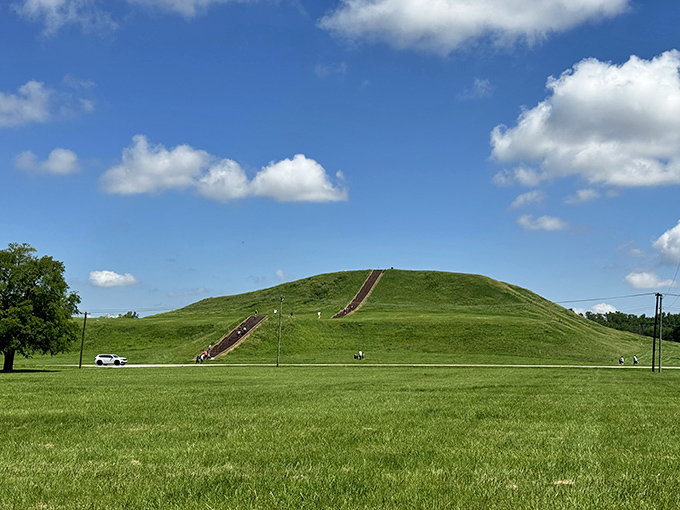Ancient engineering marvel. No heavy machinery, just human ingenuity and a lot of dirt.