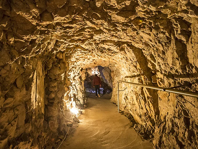 Talk about a room with a view... of absolute darkness! It's like sleeping in a sensory deprivation tank, but with more stalagmites.