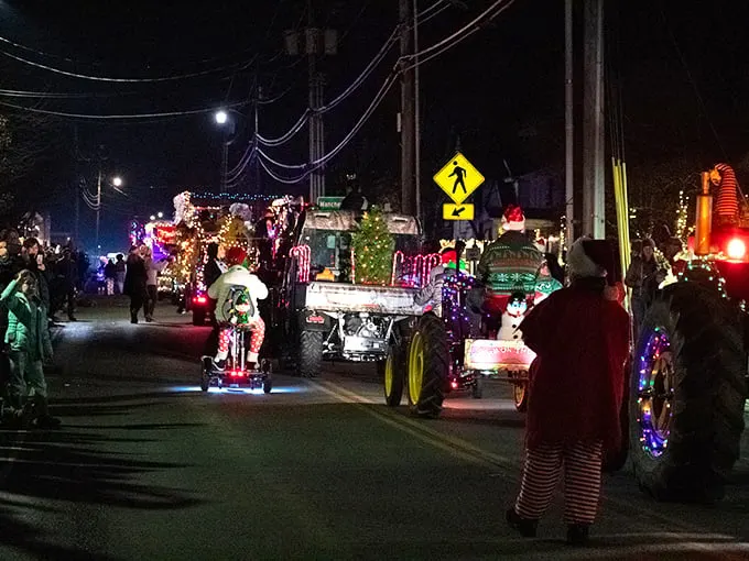 Dashing through the snow, Manchester-style. Horse-drawn sleigh rides add a touch of Currier and Ives to this picturesque town.