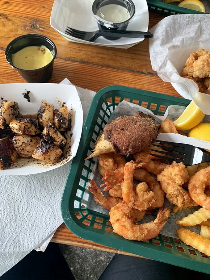 Talk about a seafood medley! This plate is like an orchestra of flavors, with each bite conducting a symphony in your mouth.