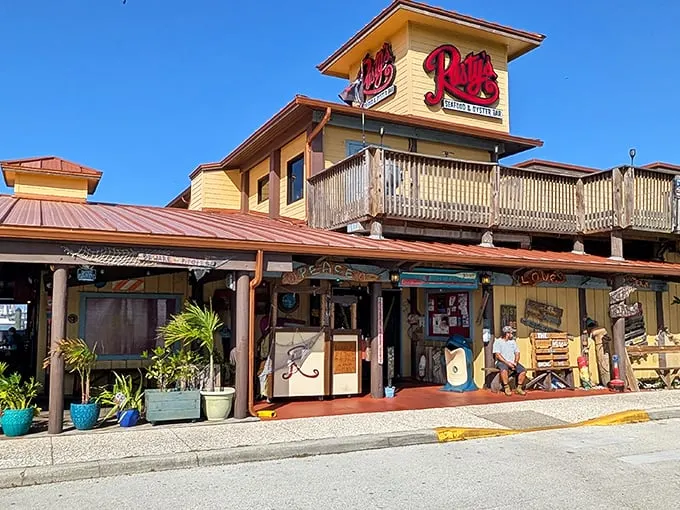 Rusty's deck: Where seafood meets sunset, and every bite comes with a side of breathtaking views. Dinner and a show!