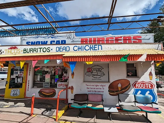 Detour for delight! The Snow Cap is a comedic culinary pitstop that'll leave you in stitches and satisfied.