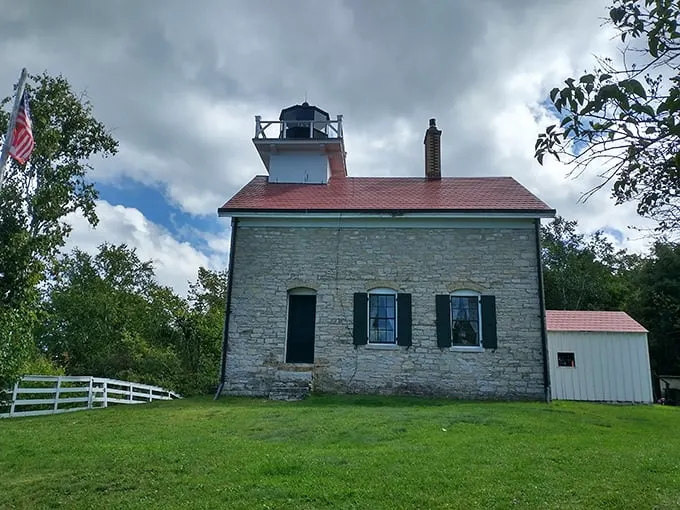 Storybook charm meets rugged coastline. This sunny yellow beacon could star in its own children's book.