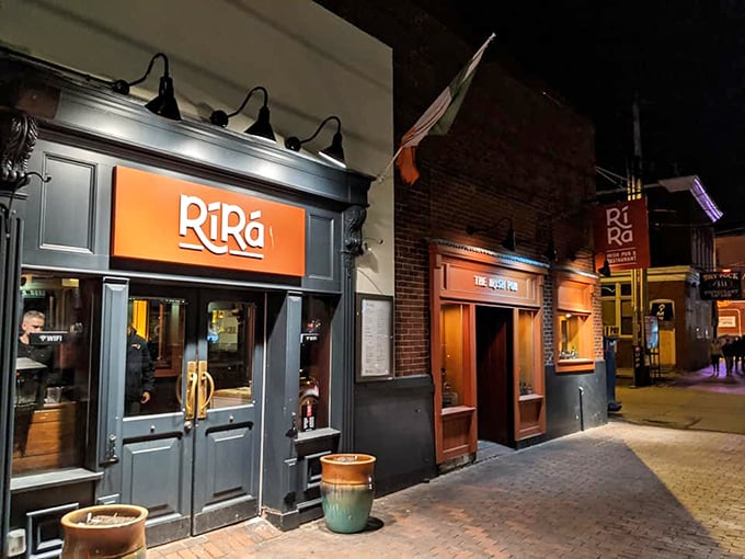 By day or by night, Ri Ra's warm glow promises a slice of Ireland in the heart of Maine's biggest city.