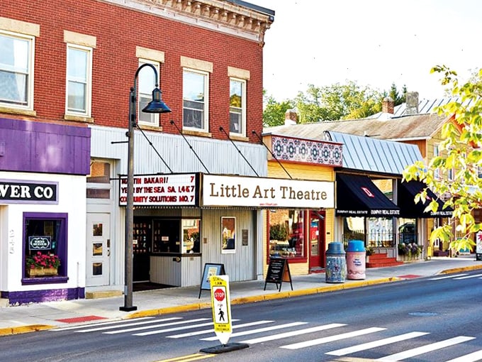 Yellow Springs' main drag: A feast for the senses. From funky shops to street art, it's like stepping into a kaleidoscope of cool.