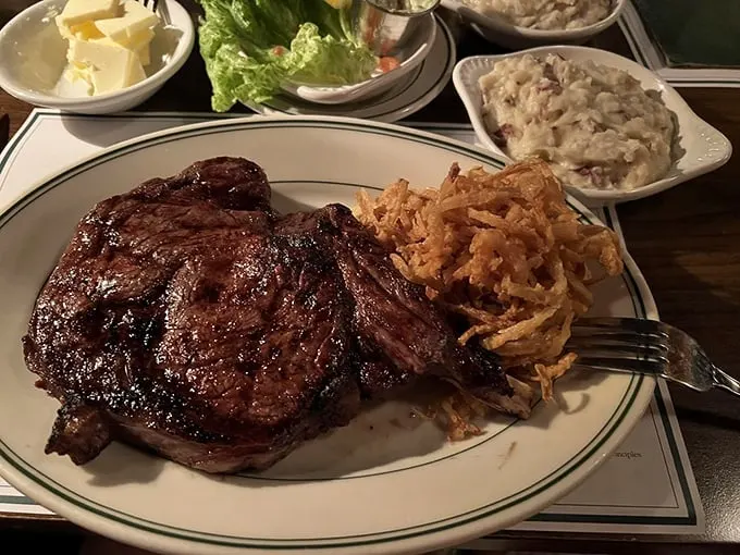 Behold, the Ribeye of your dreams! This beauty is so perfectly marbled, it could hang in the Louvre. Pair it with a bold red and prepare for flavor fireworks.