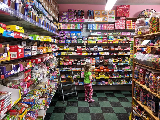 A library of sweetness! These shelves aren't filled with books, but with chapters of confectionery history that'll make your taste buds turn pages.