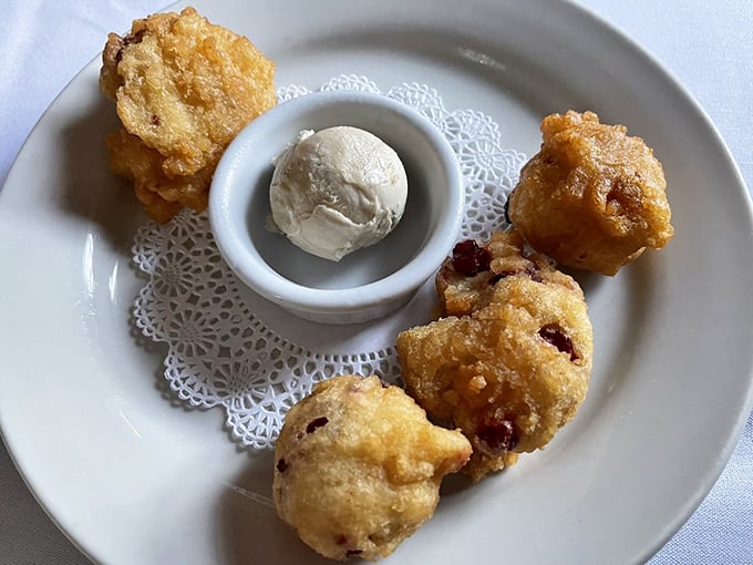 Golden orbs of joy! These cranberry fritters are like edible Christmas ornaments, minus the pine needles and family arguments.