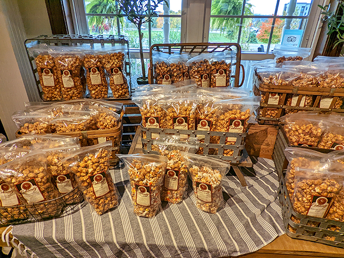 Popcorn paradise! Golden, buttery kernels piled high – it's like edible sunshine in a bag. Movie night just got a serious upgrade.
