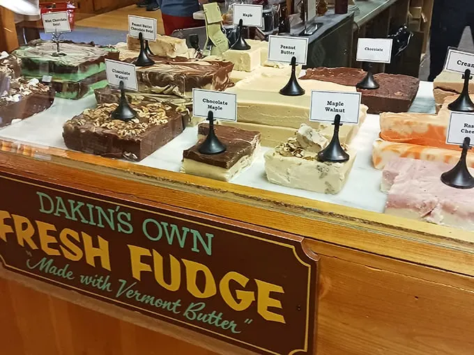Fudge, glorious fudge! This kaleidoscope of creamy confections is like a Pantone color guide for your sweet tooth. Sampling is practically mandatory!