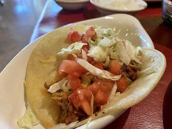 Taco 'bout perfection! This little handheld masterpiece is ready for its close-up – and your stomach.