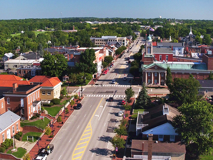 Lebanon's historic downtown: Where every building tells a story. Charming storefronts and vintage signs create a living museum of Americana.