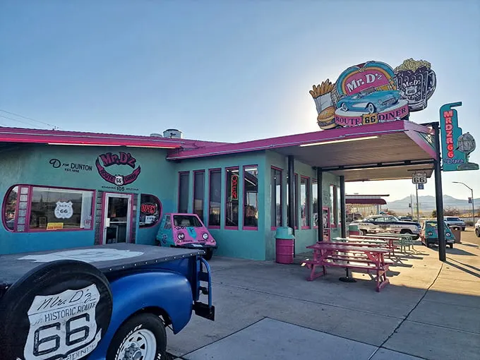 Cruise into the past! This diner is the perfect pit stop for hungry time travelers and road-weary wanderers.