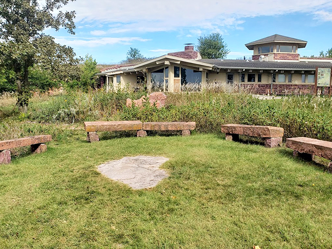 Welcome to Blue Mounds State Park, where the visitor center is as inviting as the views are breathtaking!