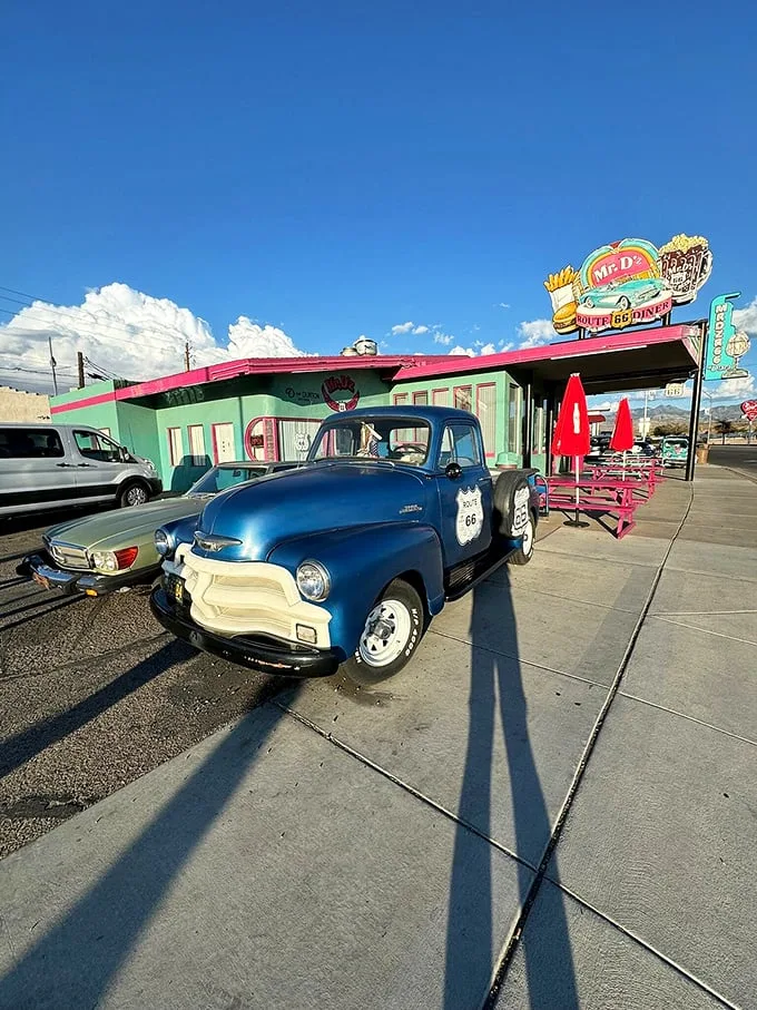 Get your fill of fins and fries! Mr. D'z is a neon-lit oasis for those seeking a taste of the good ol' days.