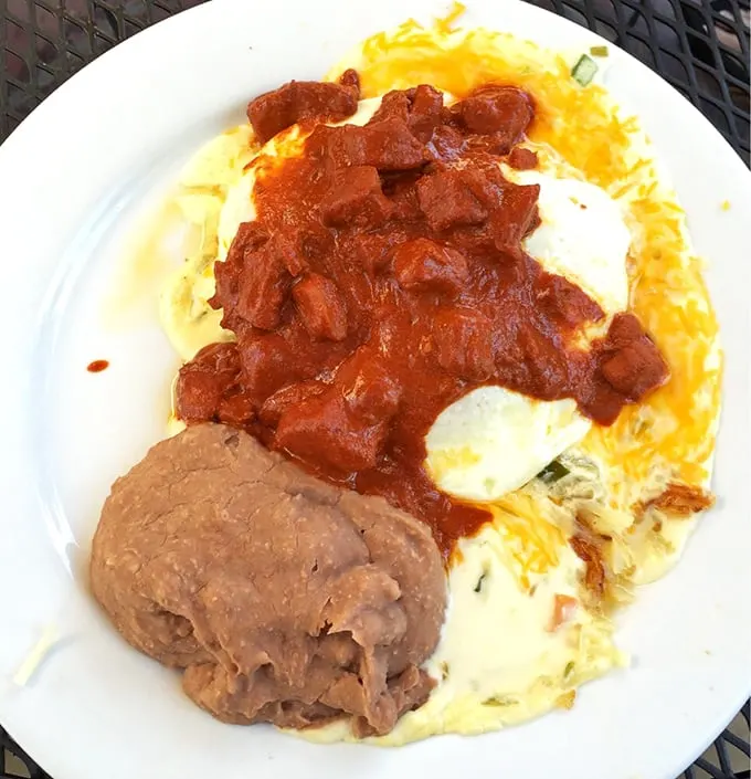 Red alert! This chili pork looks like it could wake the dead – and make them dance the salsa.