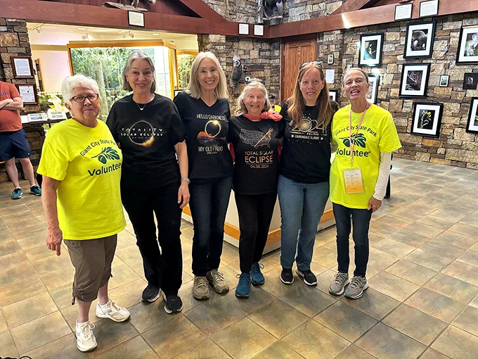 The dream team of Giant City! These volunteers are like park rangers meets "Ghostbusters" – who you gonna call when you need trail advice?