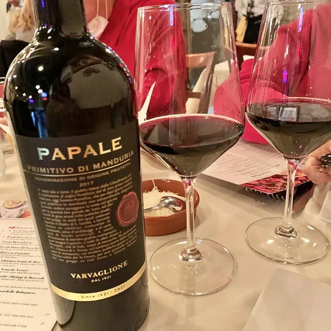Wine not elevate your meal? This Papale Primitivo is like liquid velvet – smooth, rich, and oh so Italian.